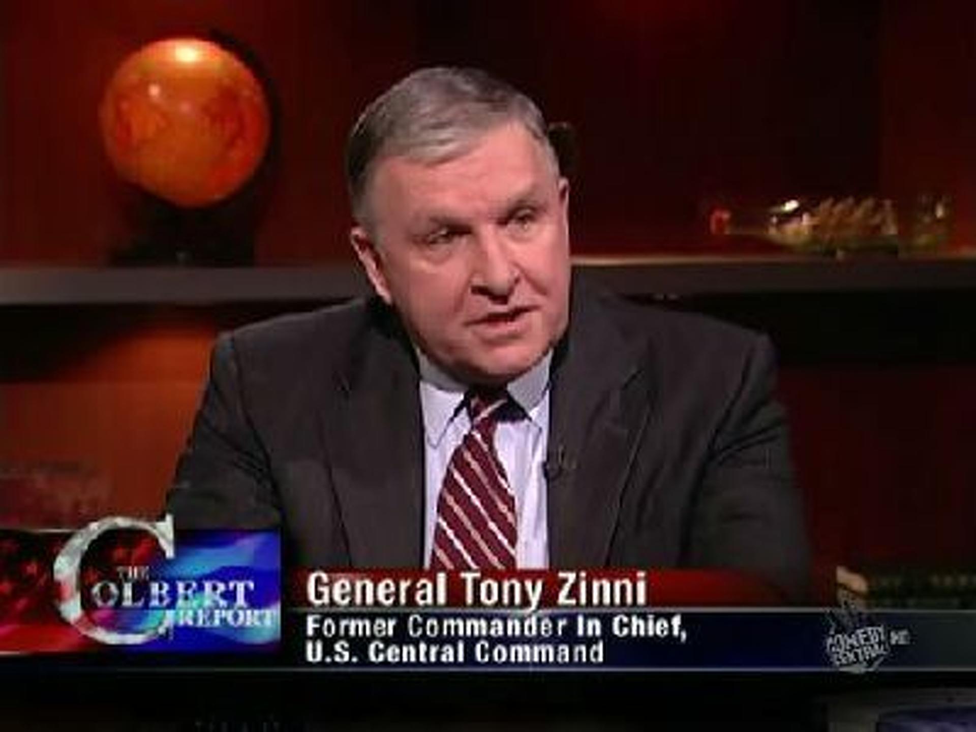 The Colbert Report (S05E104): Gen. Tony Zinni Summary - Season 5 ...