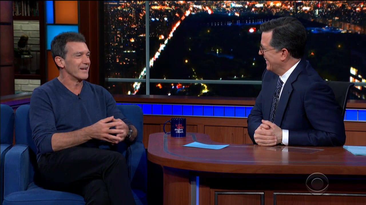 The Late Show [Colbert] (S05E78): Antonio Banderas, Jay Hernandez ...
