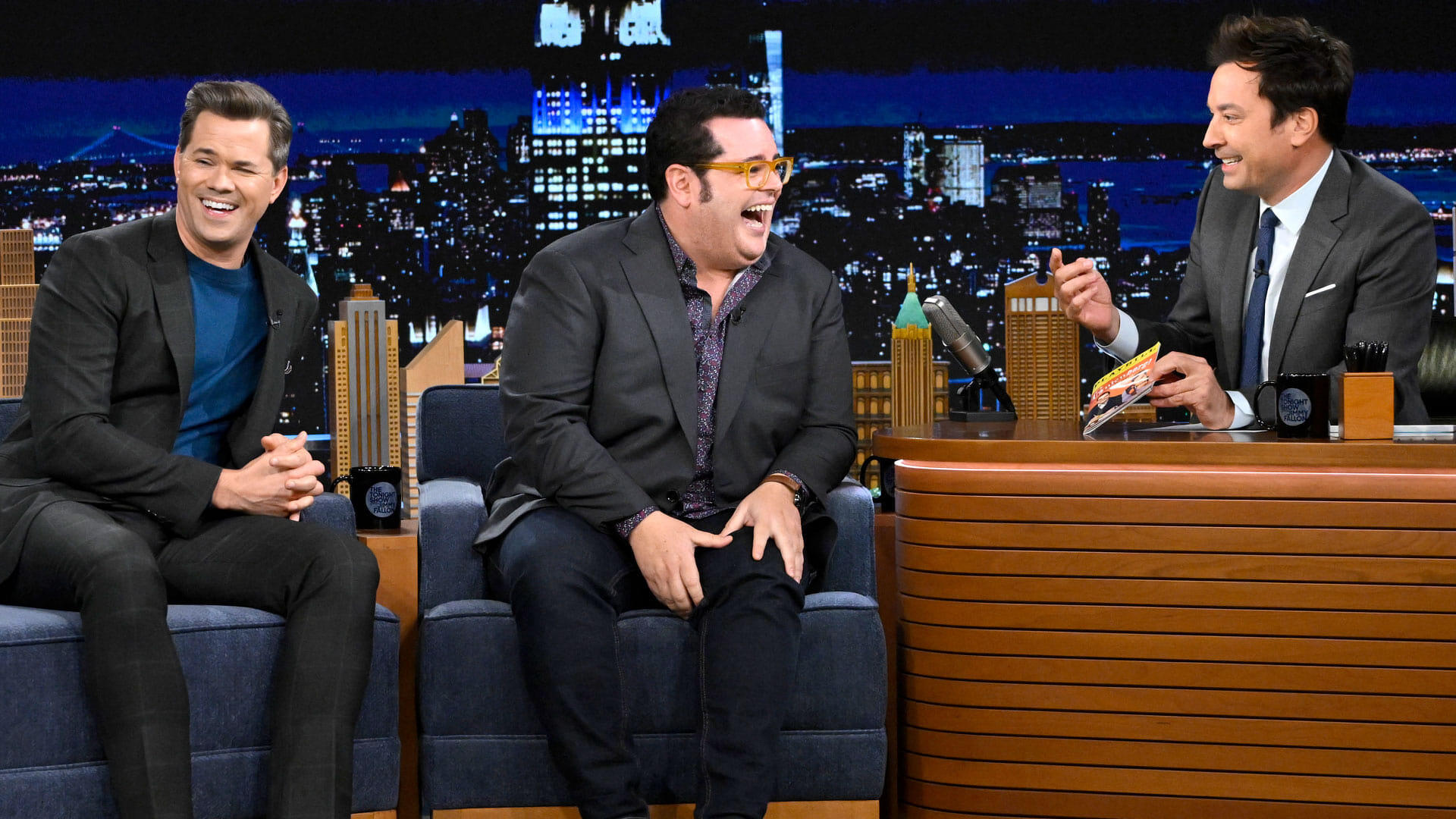 The Tonight Show [Fallon] (S11E06): Josh Gad and Andrew Rannells, Nate ...