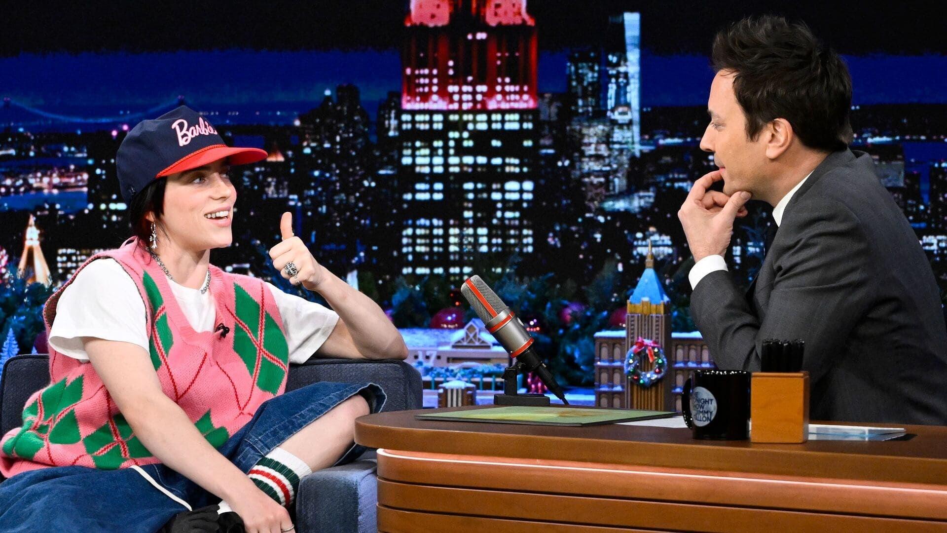 The Tonight Show [Fallon] (S11E48): Billie Eilish, Claire Foy, Rebecca ...