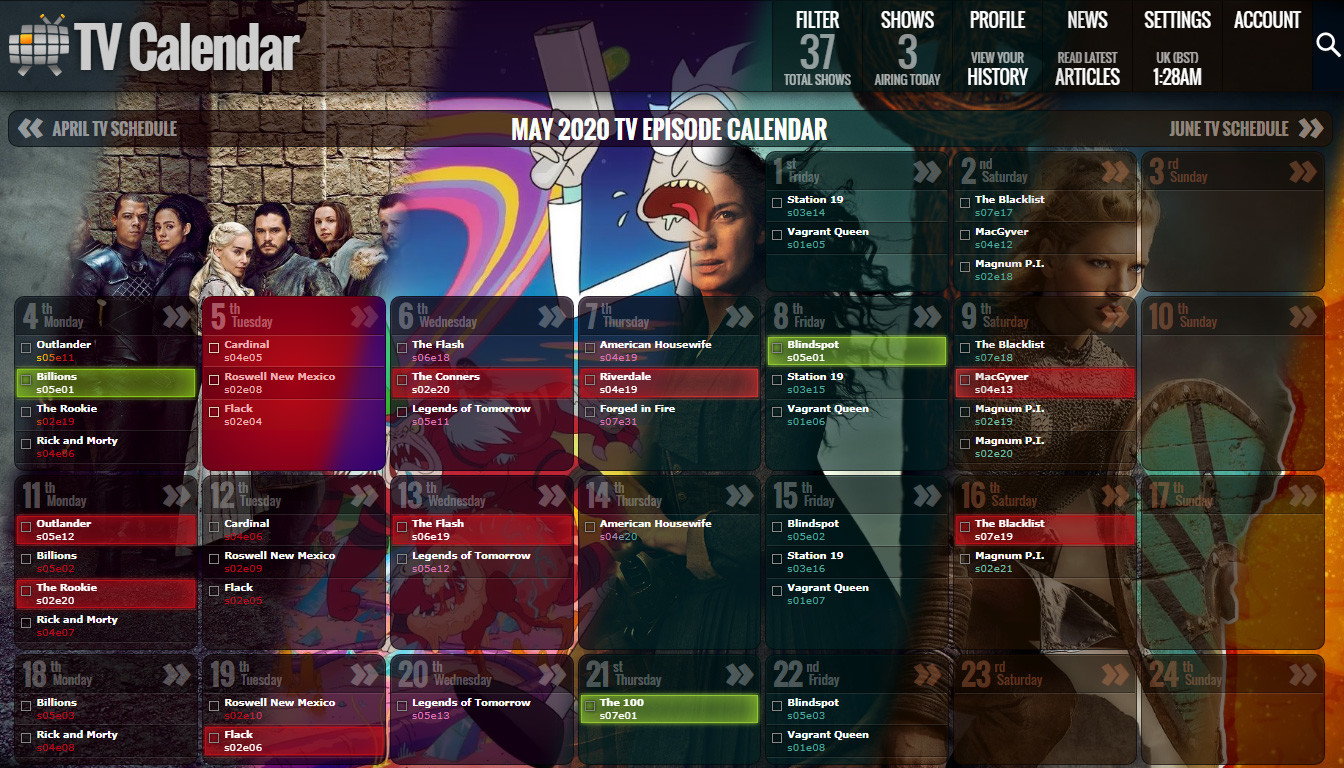 TV Calendar Premium - Custom Backgrounds and Ad Free
