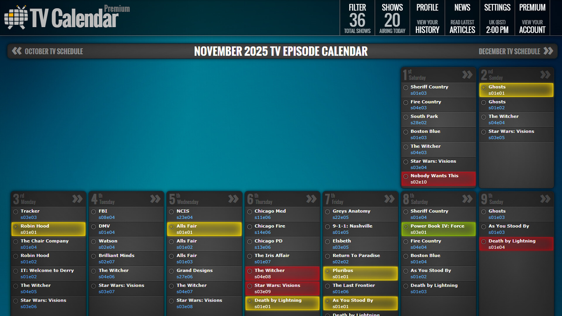 The TV Calendar Update is coming soon - Get a preview and info here